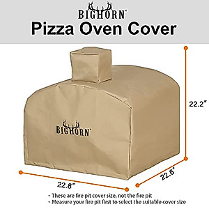BIG HORN OUTDOORS Rain Cover for Gas Pizza Oven, Heavy Duty Waterproof and Weather Resistant Oxford Fabric Covers