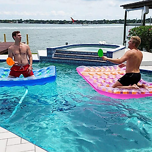 Jazzminton Lite – Indoor & Outdoor Game for Family and Friends – 2 Paddles, 2 Birdies, 1 Ball - All Season Paddle Game for Kids and Adults – Take Your Kids Outside for Some Active Fun