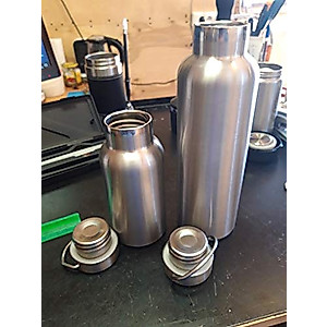 Gteller Stainless Steel Vacuum Insulated Water Bottle 34/25/20/17/12oz 18/8 for Hot and Cold Drinks, Double Walled, Leak Proof (Silver(12oz))