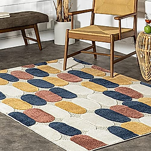 nuLOOM Randi Modern Geometric Indoor/Outoodr Area Rug, 5' 3" x 7' 7", Beige