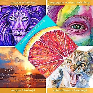 Ohuhu 20 Packs Gold Silver White Gel Ink Pen 10 Colors Fine Point White Pens for Highlighting on Markers Colored Pencils Watercolor Paintings Black Paper Drawing Coloring Adult Kids Artists