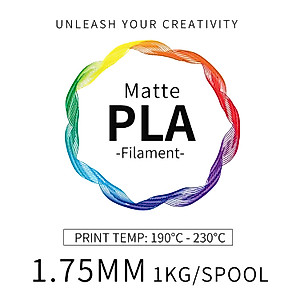 INLAND Micro Center Matte PLA Filament 1.75mm, Matte Pink 3D Printer Filament, Matte 3D Printing Filament 1kg Cardboard Spool (2.2 lbs), Dimensional Accuracy +/- 0.03mm, Pink Matte Finish