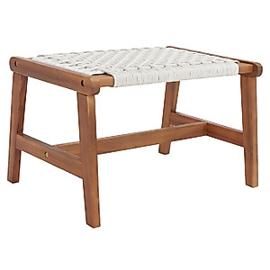 SAFAVIEH Outdoor Collection Casella Natural/White Woven 5-Piece Patio Set