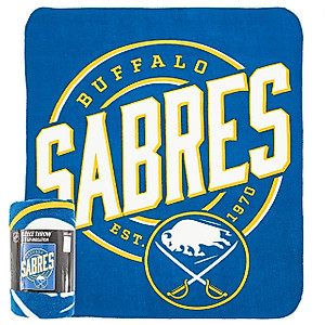 Northwest NHL Buffalo Sabres Unisex-Adult Fleece Throw Blanket, 50" x 60", Campaign