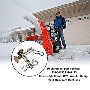 10 pcs Shear Pins 738-04155 & Cotter Pins 738-04155 for Snowblower Shear Pins, Compatible with MTD Troy-Bilt Craftsman 738-04155 738-0763 & More - 2007 and After Fits Cub Cadet Snow Blower Shear Pin