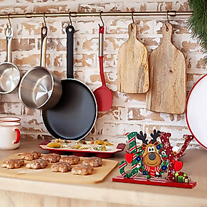 Blulu 3 Christmas Decorations Indoor Christmas Centerpieces for Tables Merry Christmas Tabletop Wooden Sign Snowman Farmhouse Centerpieces for Christmas Xmas Holiday Party Indoor Decor(Chic Style)