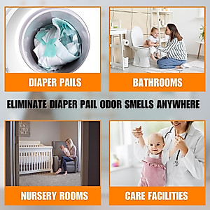 SMELLEZE Diaper Pail Deodorizer, Odor Eliminator for Diaper Pail, Baby Poop Deodorizer & Human Urine Odor Eliminator, Deodorizes Infant & Adult Diaper Pails - 2 lb. Granules