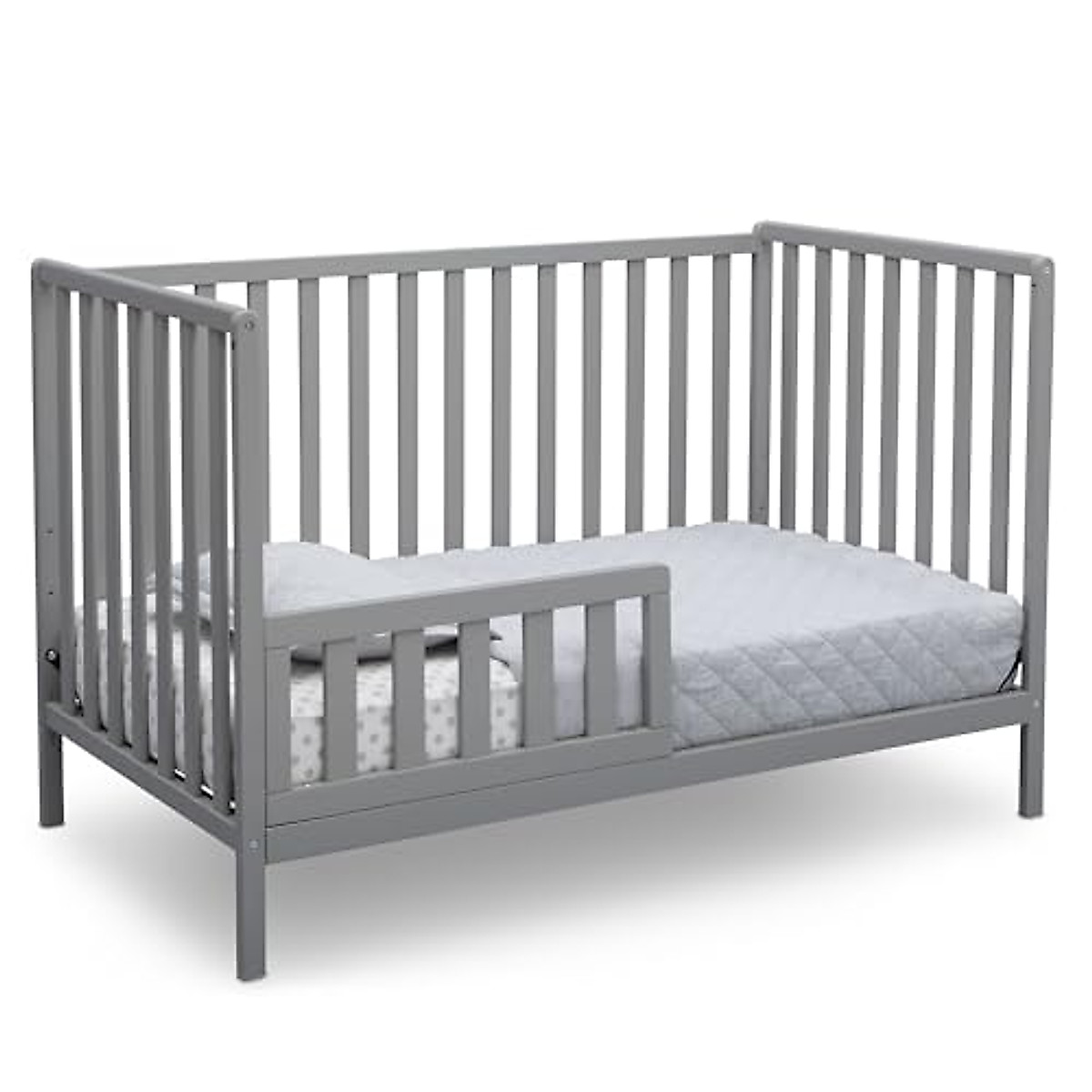 Delta Children Heartland 4-in-1 Convertible Crib - Greenguard Gold Certified, Grey