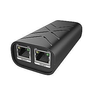 AIGWS 3 Port 10/100/1000M PoE Extender Switch 1 in 2 Out, Unmanaged Power Over Ethernet Repeater, IEEE 802.3 af for Security PoE IP Camera, VoIP Network (Gigabit)