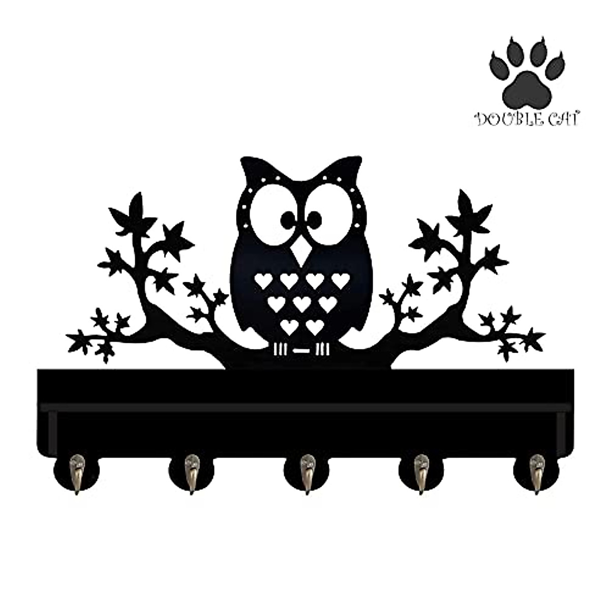 Doublecat Owl Animal Big Hook with Shelf for Lover Coat Clothes Holder Christmas Gift DIY Mould Wonderful Holder Wall Decorative Gift Kids Winter Style