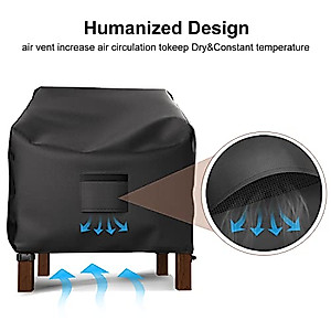 Patio Chair Covers Waterproof, Mrrihand Lounge Deep Seat Cover, Heavy Duty Outdoor Lawn Patio Furniture Covers (31" W x 38" D x 30" H - 2 Pack)