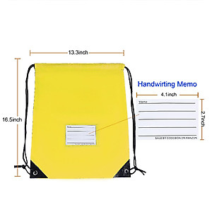 40 Pcs Drawstring Bags,Bulk Draw String Backpack, DIY Gym Sports Cinch Bag Sackpack for Women Men, Yellow