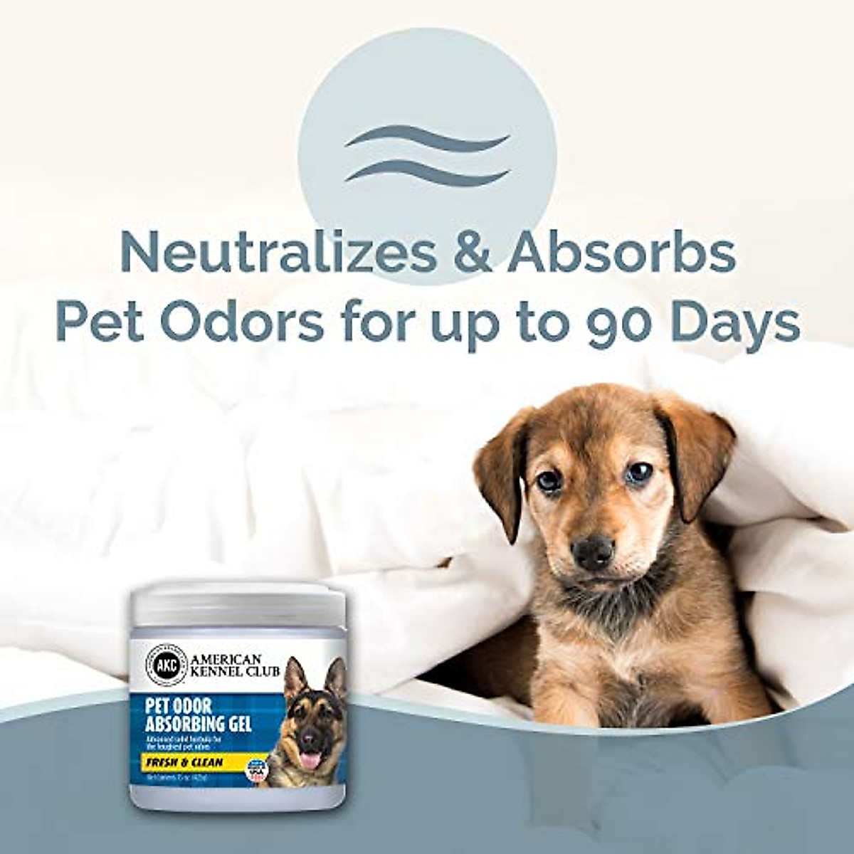 SMELLS BEGONE Pet Odor Absorber Gel - Air Freshener & Odor Eliminator - Made with Essential Oils - Fresh & Clean Scent - 15 Ounce