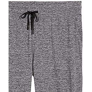 Amazon Essentials Women's Brushed Tech Stretch Crop Jogger Pant (Available in Plus Size), Dark Grey Space Dye, Medium
