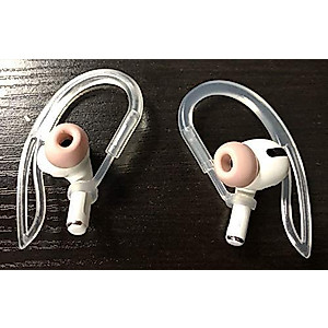 Zotech 2 Pair Ear Hooks for Airpods 1, 2 and Airpods Pro 1st & 2nd Gen (Clear)