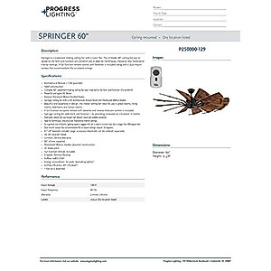 Springer Collection 60-Inch 12-Blade Distressed Walnut Coastal Windmill Ceiling Fan, Bronze