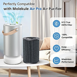 Air Pro PECO-HEPA Tri-Power Filter Compatible with Molekule Air Pro | Air Puri-fier, Multi-Stage Filtration System with Activated Carbon Air Pro Filter, 1 Pack