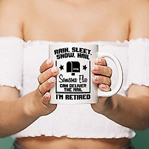 Funny Coffee Mugs For Retired-11Oz,Funny Retired Postal Worker Mailman Retirement ,Retired Mailman Gifts,Retiring Postal Worker Gifts,Cute Postal Service Retirement Coffee Cup, White