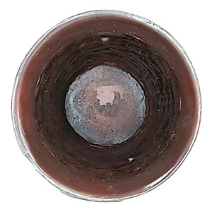 Ebros Gift Rustic Western Red Tan Lone Star Cowboy Bootcut with Silver Nailheads Faux Tooled Leather Bathroom Home Accent Country Old World (Dry Waste Basket Trash Bin)