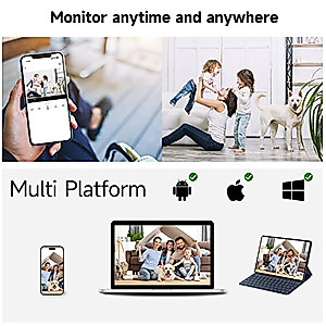 2K Security Cameras for Home Security, 2Pack Wifi 4MP Indoor Video Camera with Color Night Vision, AI Motion Detection, Two-Way Audio, Cloud & SD Card Storage, Compatible with Alexa & Google Assistant