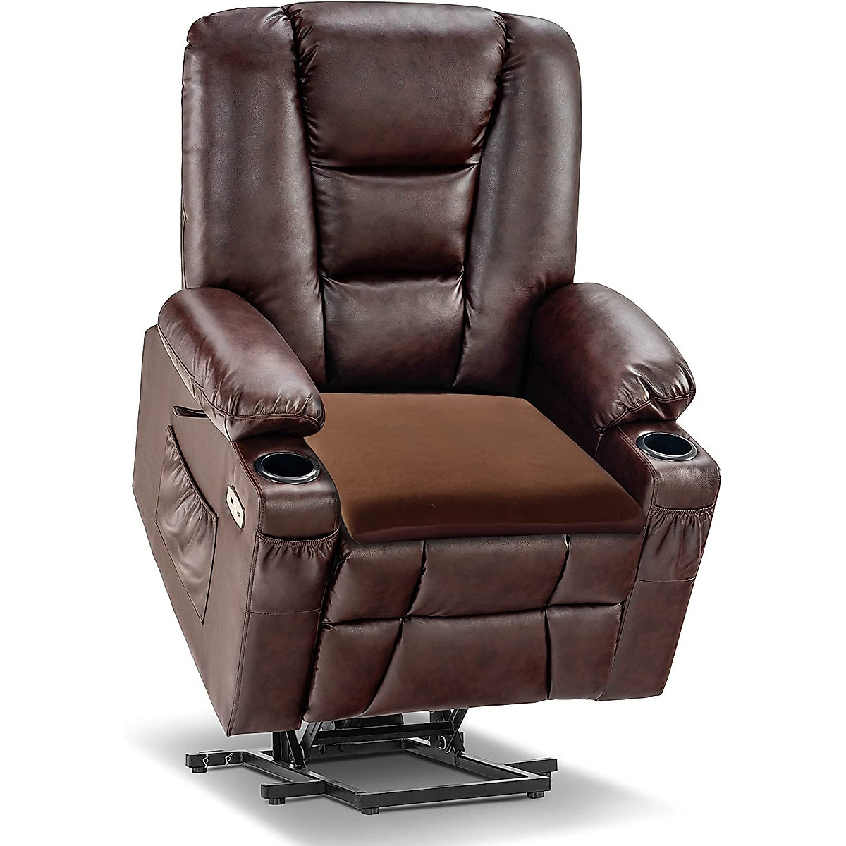 Sigmat Recliner Cushion for Elderly with Memory Foam 20x20x3 Inches Large Square Seat Cushion for Recliner Chair, Floor Pillow, Truck Seat Cushion Coffee