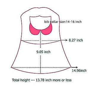 GZMM Baby Girl's Princess Type Waterproof Bibs with Adjustable Snaps,2 Pack