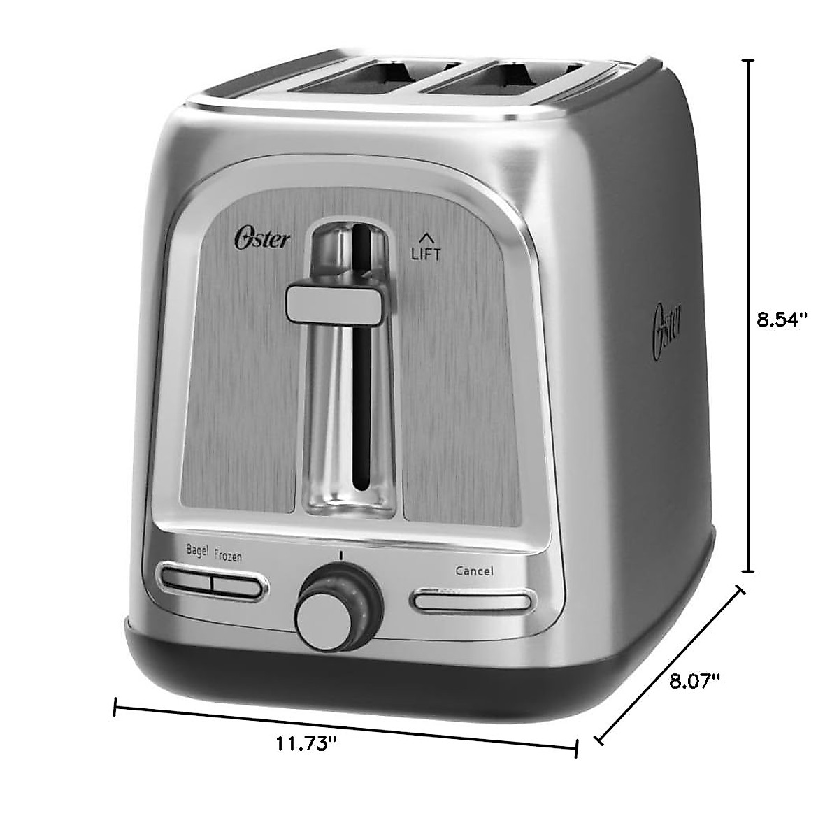 Oster 2-Slice Toaster with Advanced Toast Technology, Stainless Steel