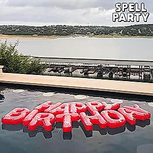 Pool Party Decorations Happy Birthday Pool Floats – Large Floating Letters Pool Party Decorations for Kids Birthday Party Decorations, Perfect for Summer Party Decor Birthday Banner Backdrop 