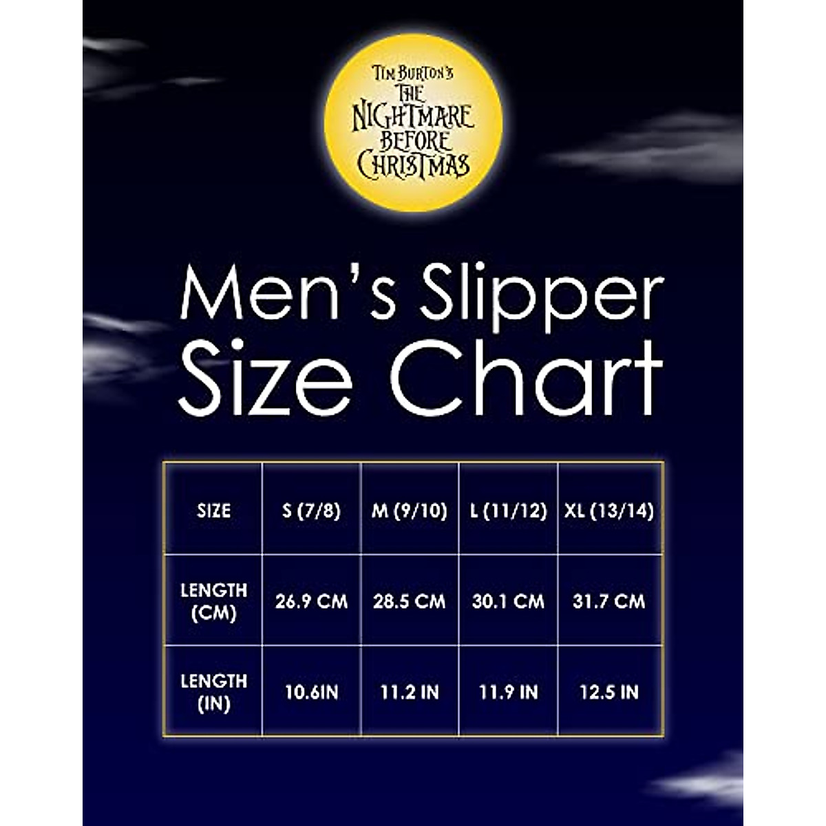 Disney Men's Nightmare Before Christmas Slippers - Jack Skellington Plush Slip-On House Shoe Slides, Size 13-14, Nightmare Jack