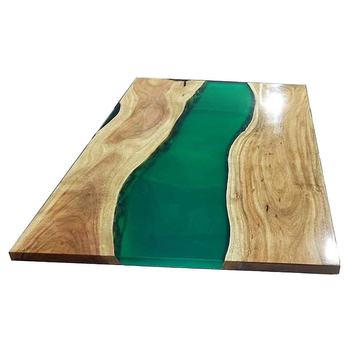 Epoxy Table, Live Edge Wooden Table, Epoxy Resin River Table, Natural Wood,Dining table, Natural Epoxy Table, Resin Table 42x24 Inch