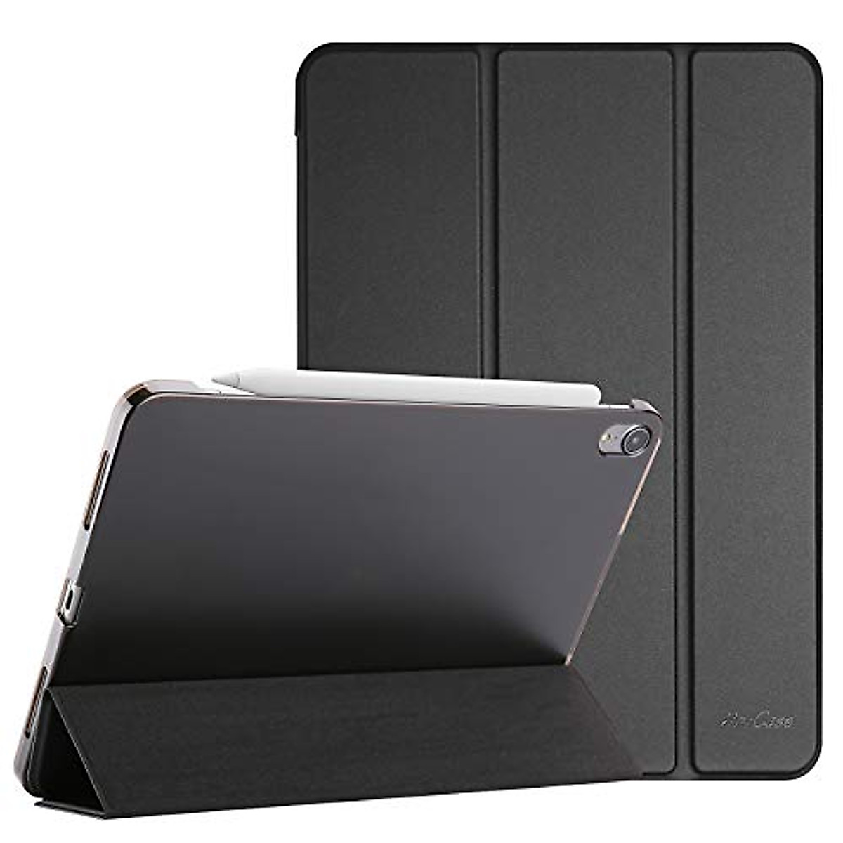 ProCase iPad Air 5th Generation Case 2022 / iPad Air 4th 2020 Case 10.9 Inch, Slim Stand Hard Back Shell Protective Smart Cover Cases for iPad Air 5th A2589 A2591/ Air 4th Gen A2316 A2324 -Black