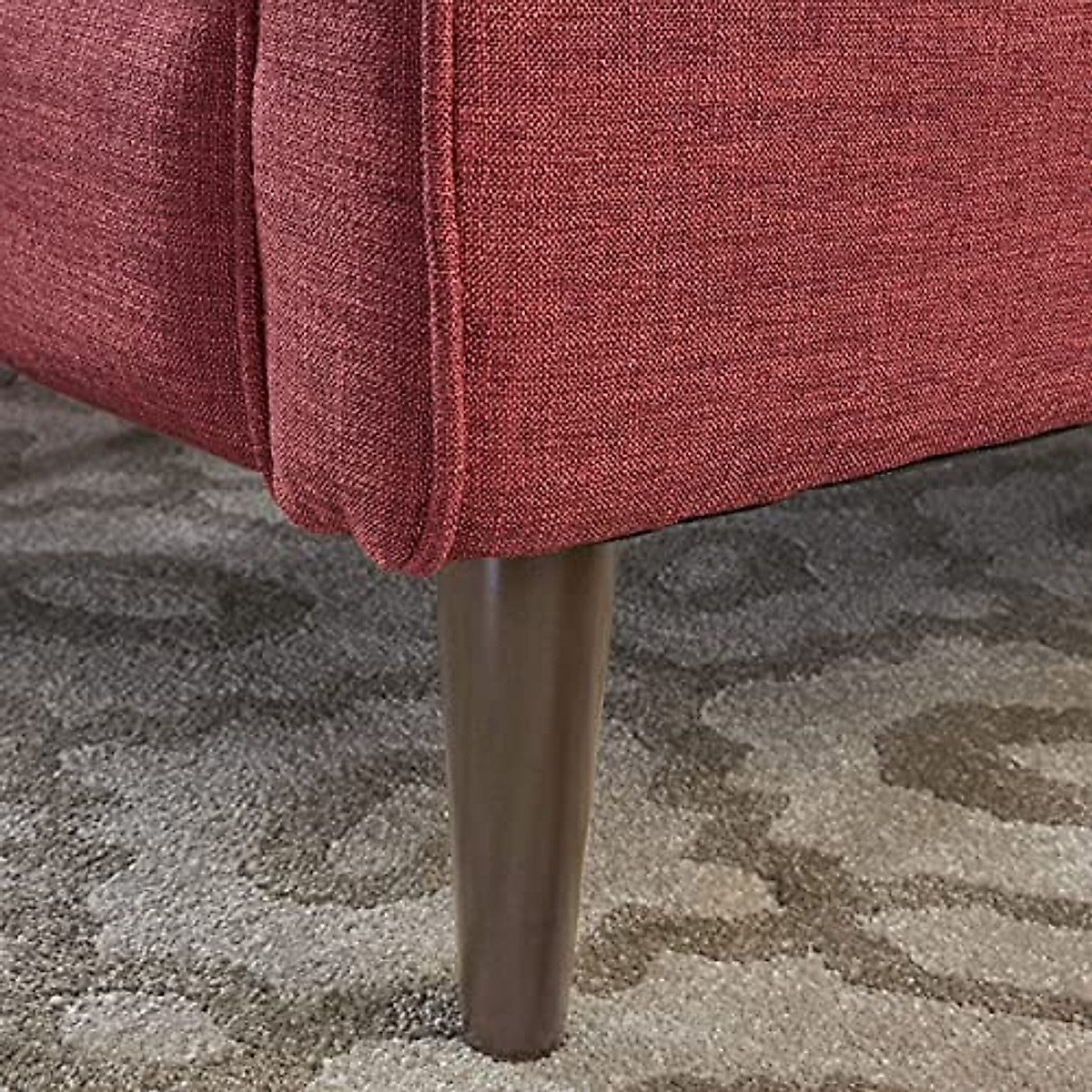 Christopher Knight Home GDFStudio Mason Mid-Century Modern Tuft Back Recliner (Qty of 1, Fabric/Red).