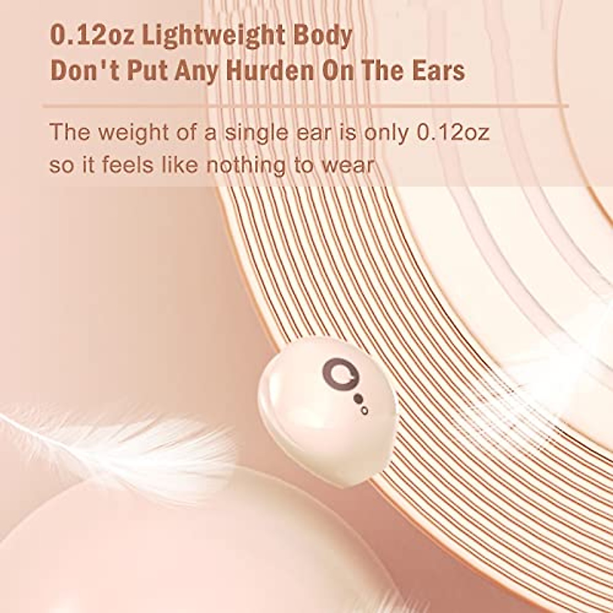 Invisible Earbuds Wireless Bluetooth Hidden Headphones for Work Smallest Discreet Bluetooth Earpiece Small Sleep Ear Buds Discreet Bluetooth Earpiece with Charging Case