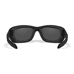 Wiley X Gravity Sunglasses, ANSI Z87 Safety Glasses for Men and Women, UV Eye Protection for Shooting, Fishing, Biking, and Extreme Sports, Matte Black Frames, Smoke Grey Tinted Lenses, Rx Rim