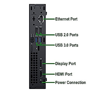 Dell OptiPlex 3060 Tiny Computer Micro Tower PC, Intel Core i5-8500T Processor, 16GB DDR4 Ram, 512GB NVMe SSD, Display Port, HDMI, Wi-Fi, Wireless Keyboard & Mouse, Windows 10 Pro (Renewed)