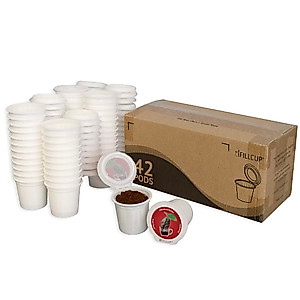 iFillCup, 42 Count Red - iFillCup, fill your own Empty Single Serve Pods. Eco friendly 100% recyclable pods for use in all k cup brewers including 1.0 & 2.0 Keurig. Airtight to seal in freshness.