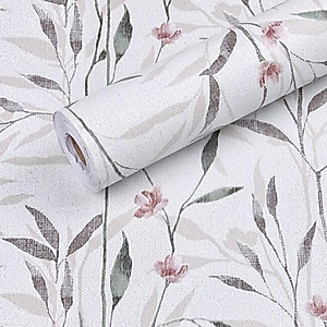 Shelf Drawer Liner Floral and Leaf Wallpaper Contact Paper Self-Adhesive Removable Rustic Wallpaper for Wall Film