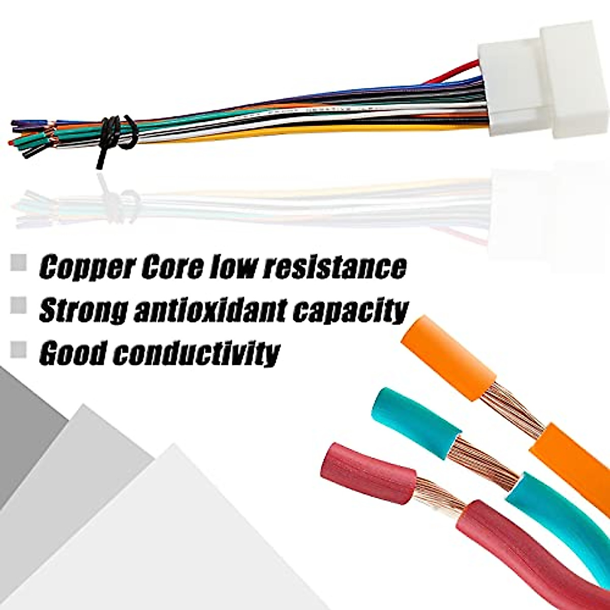 RED WOLF 20 Pin Radio Wire Harness Replacement for Select 2007-2019 Mitsubishi Lancer Outlander Mirage Stereo Install Connector Adapter Plug