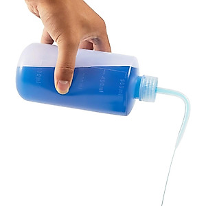 Bright Creations Clear Plastic Squeeze Bottles with Angle Bent Tip - 16 oz Squirt Bottles for Liquids, 3 Pack