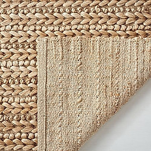 SAFAVIEH Natural Fiber Collection Area Rug - 4' x 6', Natural, Handmade Braided Jute Design, Ideal for The Living Room, Bedroom, Dining Room (NF103A-4)