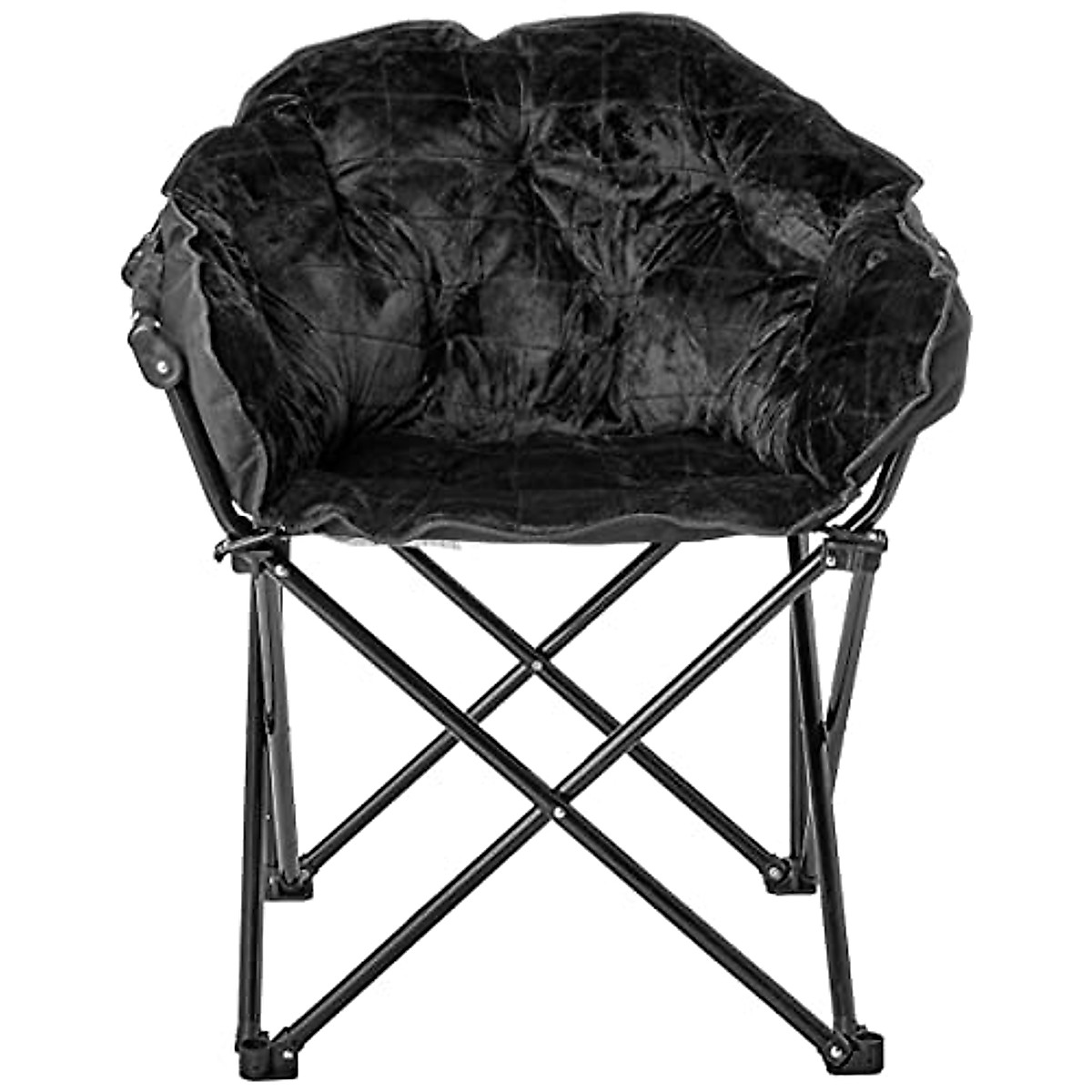 Urban Shop Sherpa Club Chair, Black 31.8D x 28.7W x 35.4H in