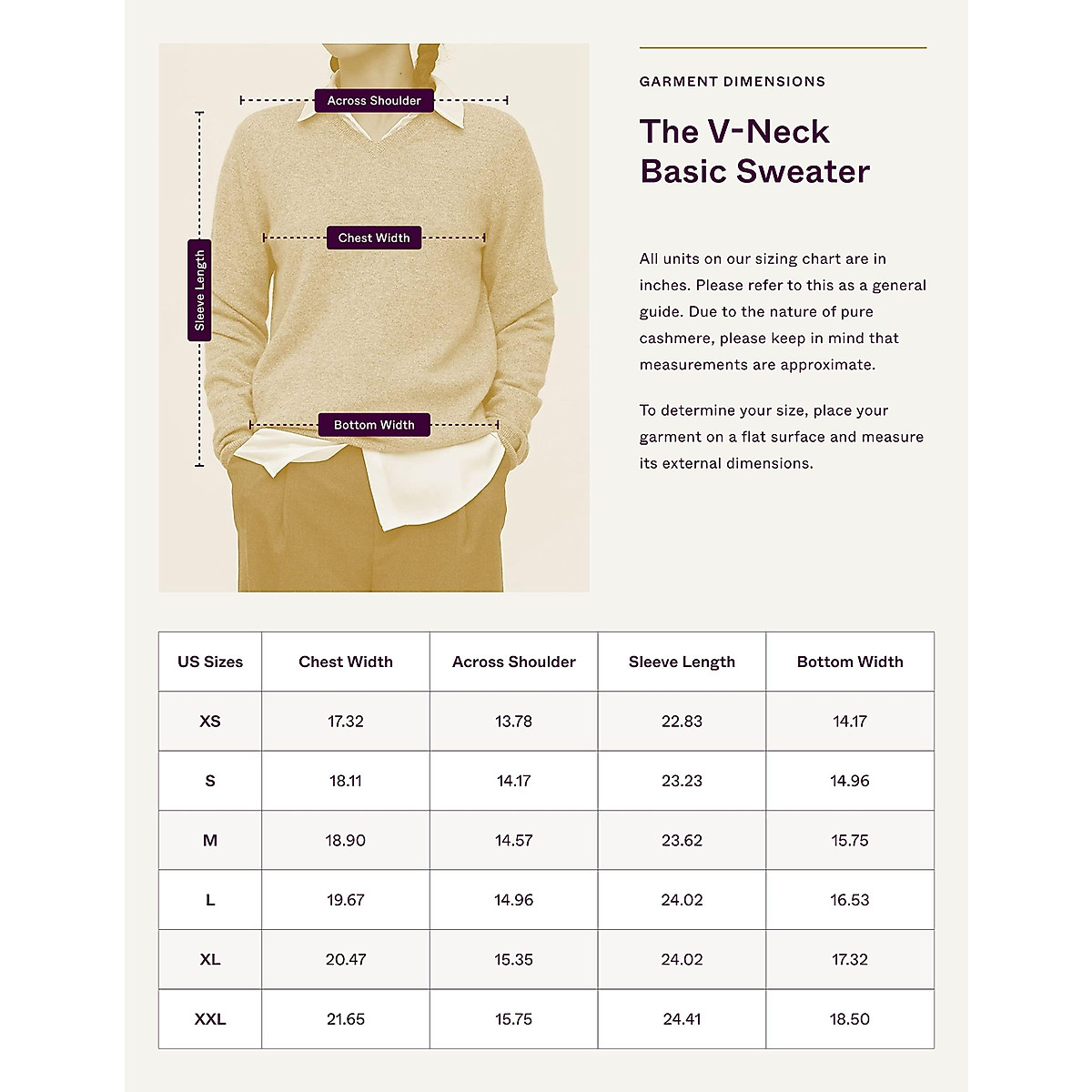 State Cashmere Women’s Essential V-Neck Sweater 100% Pure Cashmere Classic Long Sleeve Pullover (Navy, XX-Large)