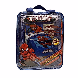 Marvel Spiderman 'Regulator' Toddler 4 Piece Bed Set