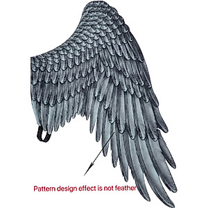 Himine Non-Woven Fabric Festive Party Angel Wings Suitable for Men and Women Decorative Wings (Black)