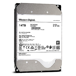 Western Digital 14TB Ultrastar DC HC530 SATA HDD - 7200 RPM, SATA 6 Gb/s, 512MB Cache, 3.5" - WUH721414ALE604 (Renewed)