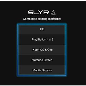 Skullcandy SLYR Multi-Platform Over-Ear Wired Gaming Headset, Works with Xbox Playstation and PC - Blue