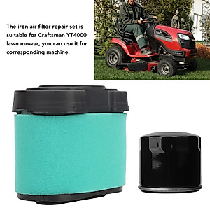 Zixyqol Lawn Mower Air Filter Repair Kit, Air Filter Spark Plug Fuel Filter Metal Buckle Grass Trimmer Aessories for Crafts-man YT4000