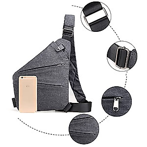 Personal Flex Bag, Anti-thief Slim Sling Bag, Travel Sling Bag, Crossbody Shoulder Bag for Men and Women