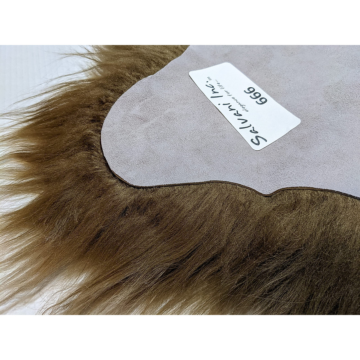 Home Collezione by Salvani Sheepskin Rug Throw Genuine Icelandic (Frosted Brown Curly)