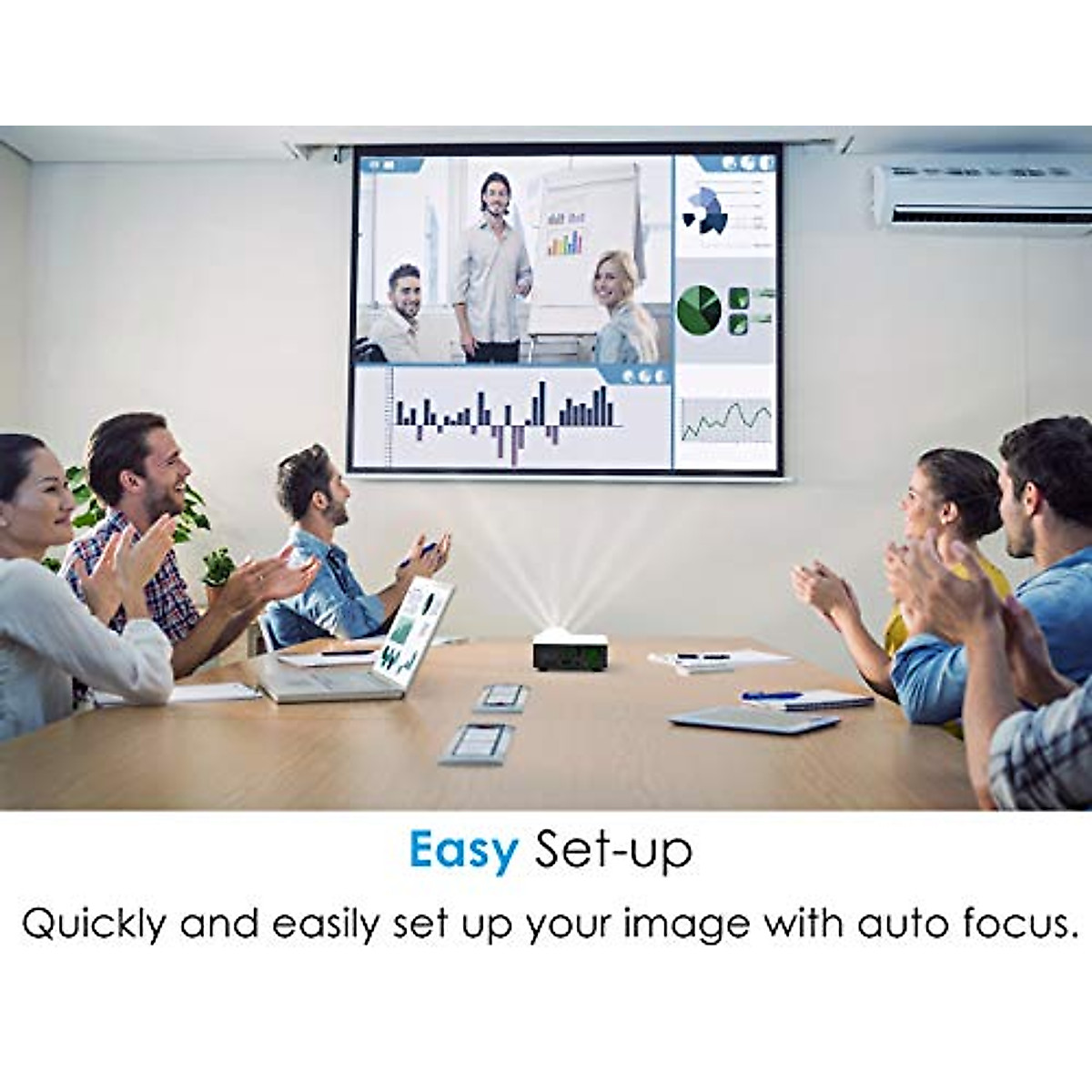 Optoma Portable LED Projector | 1000 lumens with Auto Focus | ML1050ST+